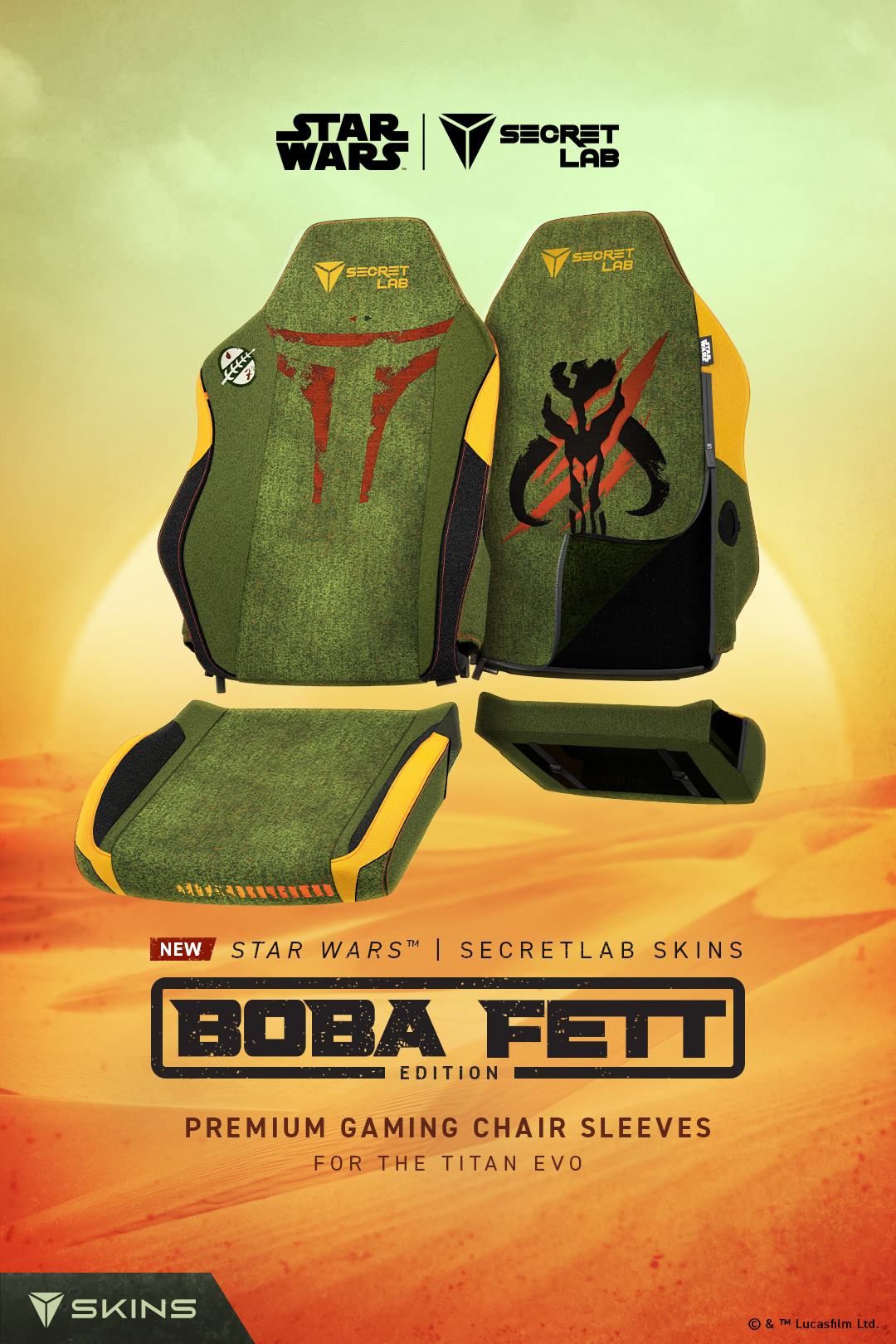 Secretlab Releases New Boba Fett-Inspired Skins for Their TITAN Evo ...